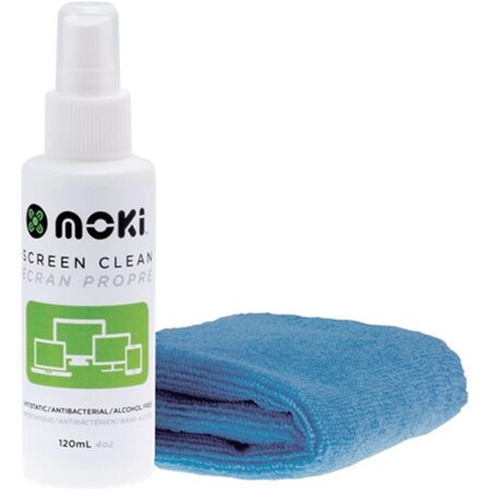 Moki 120 ml Clean Screen Spray with Chamois Cloth ACC FCSM02 | Zoro